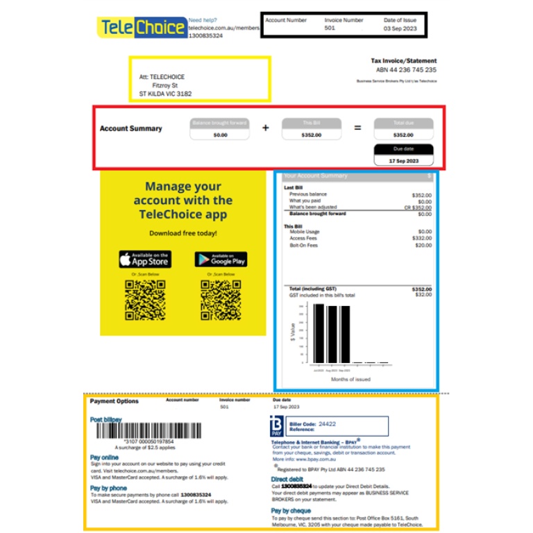 How to read the statement – TeleChoice